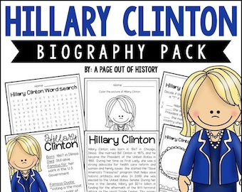Hillary Clinton Biography Unit, Womens History Reading Passages ...