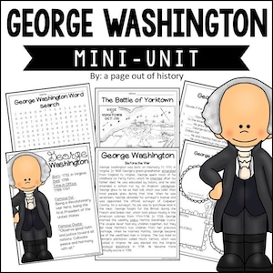 George Washington Biography Unit Pack 3-5 Homeschool Social Studies ...
