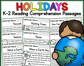 Landforms Reading Comprehension Passages K-2 Homeschool - Etsy