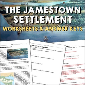 Jamestown Settlement Reading Worksheets and Answer Keys | 6-12 ...