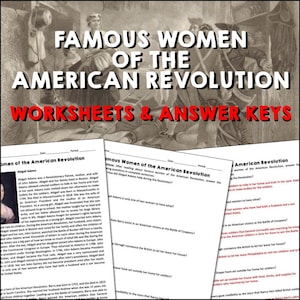 Famous Women During the American Revolution Reading Worksheets and ...