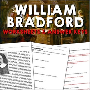 William Bradford Reading Worksheets and Answer Keys | 6-12 | Homeschool ...
