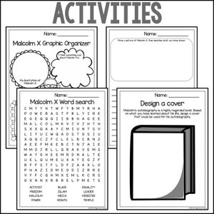 Malcolm X Biography Unit Pack, Black History Month Reading Passages ...