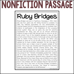 Ruby Bridges Biography Unit Pack | 3-5 | Homeschool | Social Studies ...
