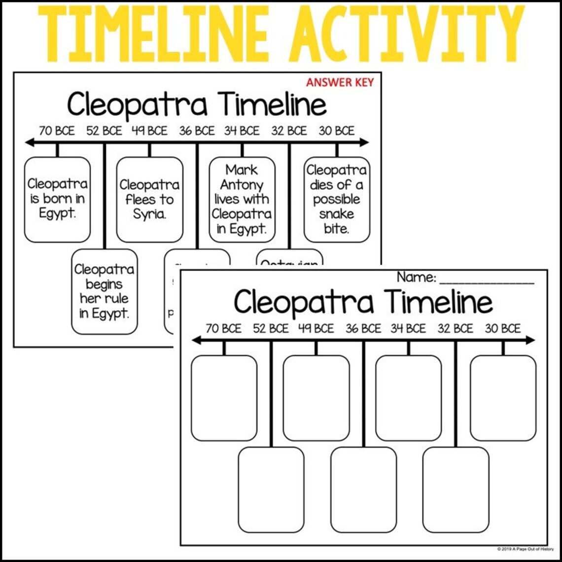 Cleopatra Biography Unit Pack 3-5 Homeschool Social Studies Printable ...