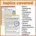 K-2 Reading Practice Worksheets, Thanksgiving Passages, Stories With ...