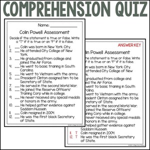 Colin Powell Biography Unit Pack | 3-5 | Homeschool | Social Studies ...