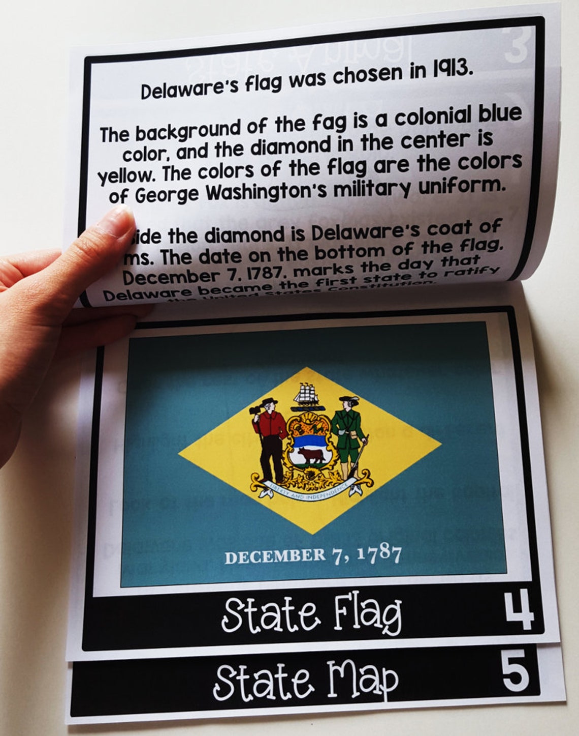 Delaware 3rd-5th Grade State Lesson | Symbols, Map, Flag, Reading ...