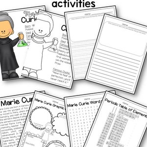 Marie Curie Biography Unit Pack | 3-5 | Homeschool | Social Studies ...