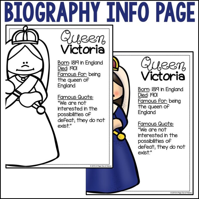 Queen Victoria Biography Unit Pack | 3-5 | Homeschool | Social Studies ...