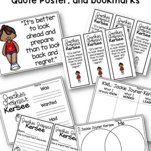 Jackie Joyner Kersee Biography Unit Pack 3-5 Homeschool Social Studies ...