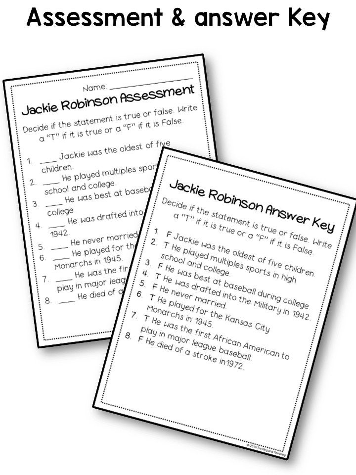 Jackie Robinson Biography Unit Pack | 3-5 | Homeschool | Social Studies ...