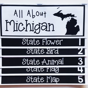 Michigan 3rd-5th Grade State Lesson | Symbols, Map, Flag, Reading ...