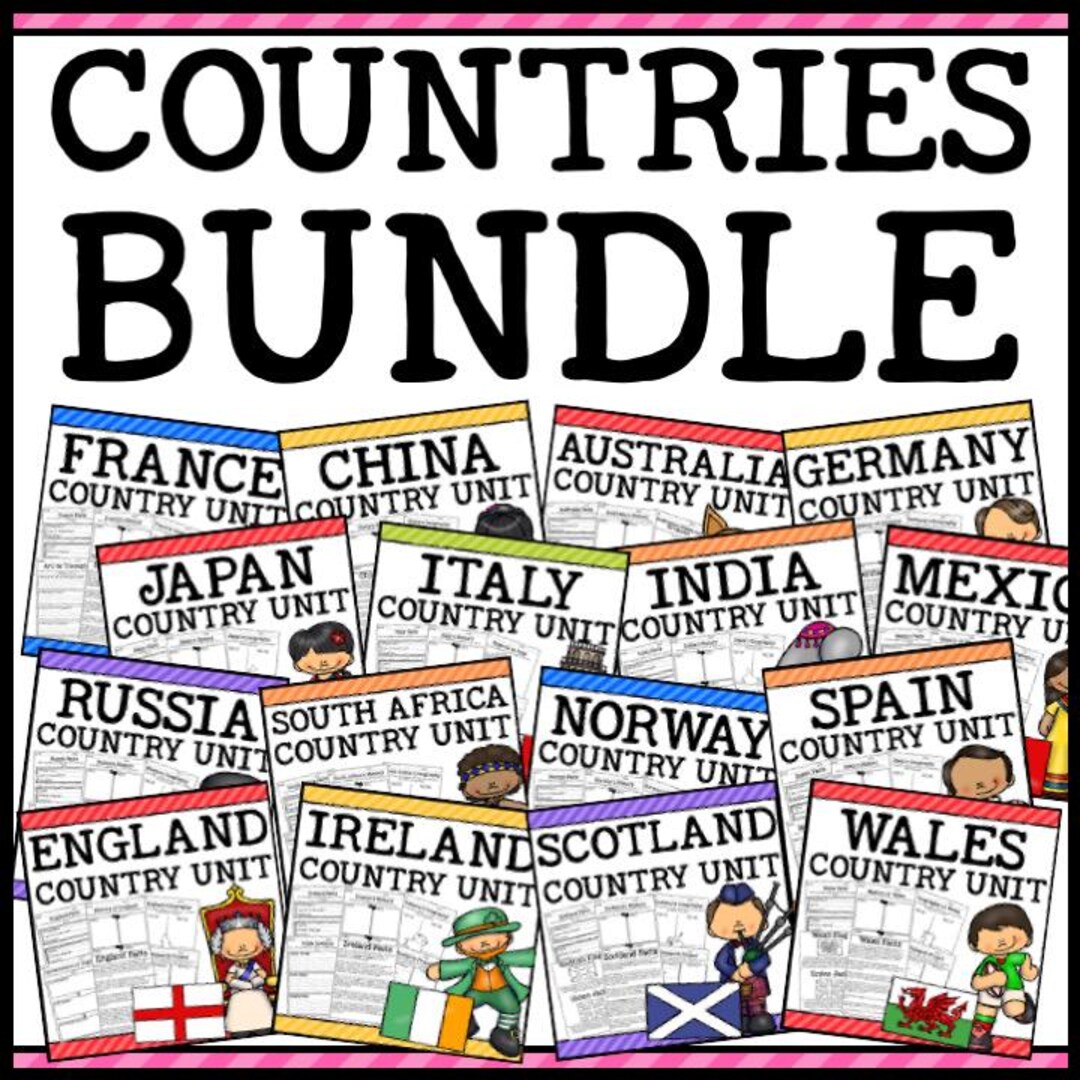Countries Around the World Social Studies Bundle, Reading Comprehension ...