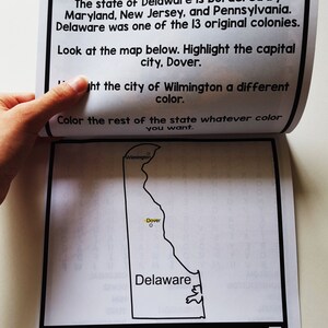 Delaware State Flip Book 3-5 Homeschool Social Studies Printable ...