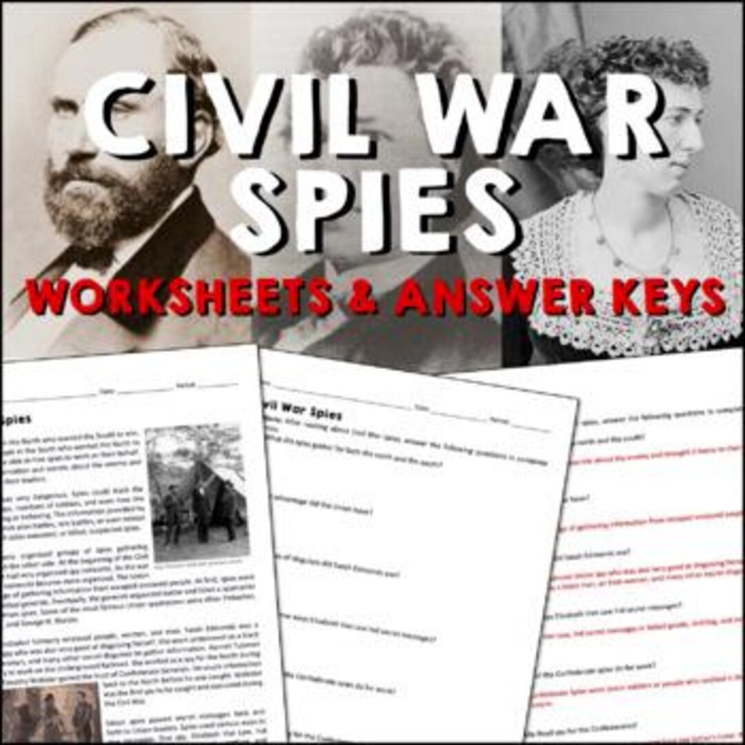 Civil War Spies Reading Comprehension Passages, Literacy Worksheets ...