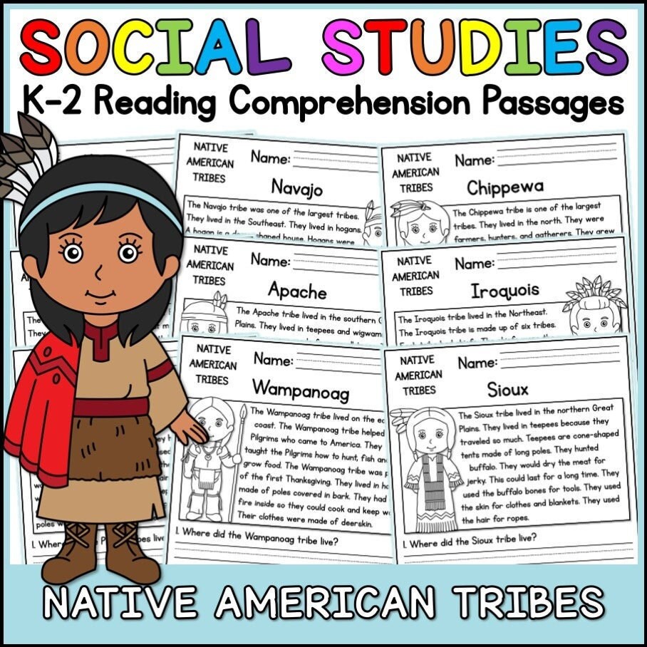 Native American Tribes Reading Comprehension Passages | K-2 ...
