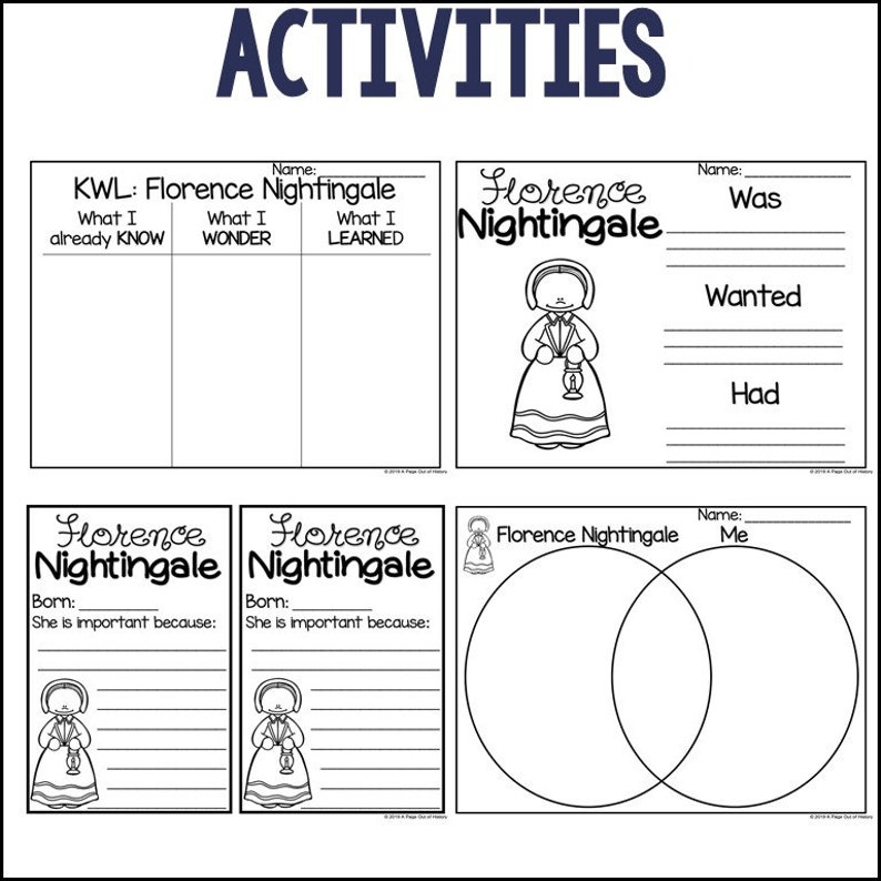 No Prep Printable Biography | Florence Nightingale Reading Passage ...