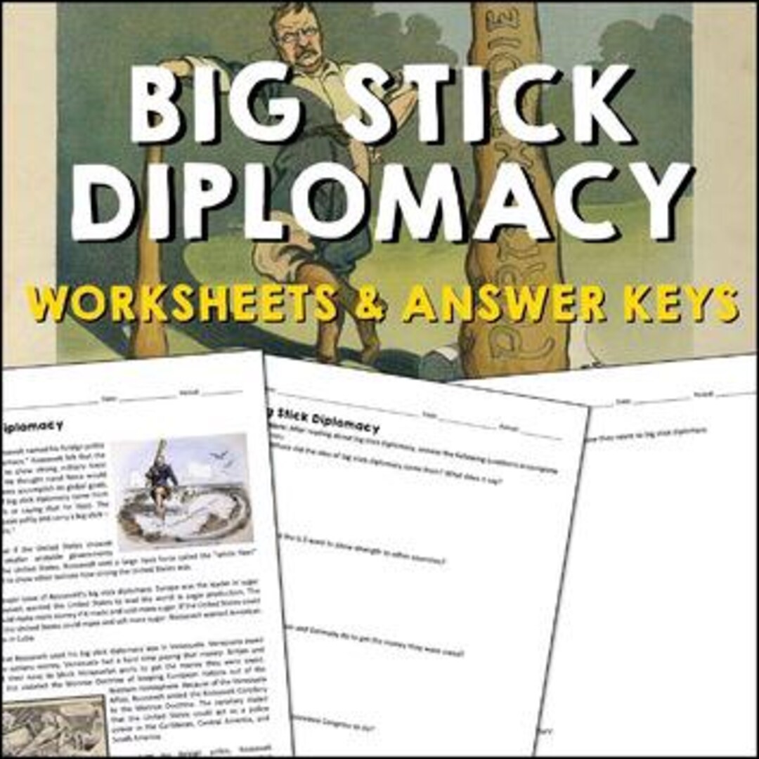 Big Stick Diplomacy US Imperialism Reading Worksheets, Homeschool ...