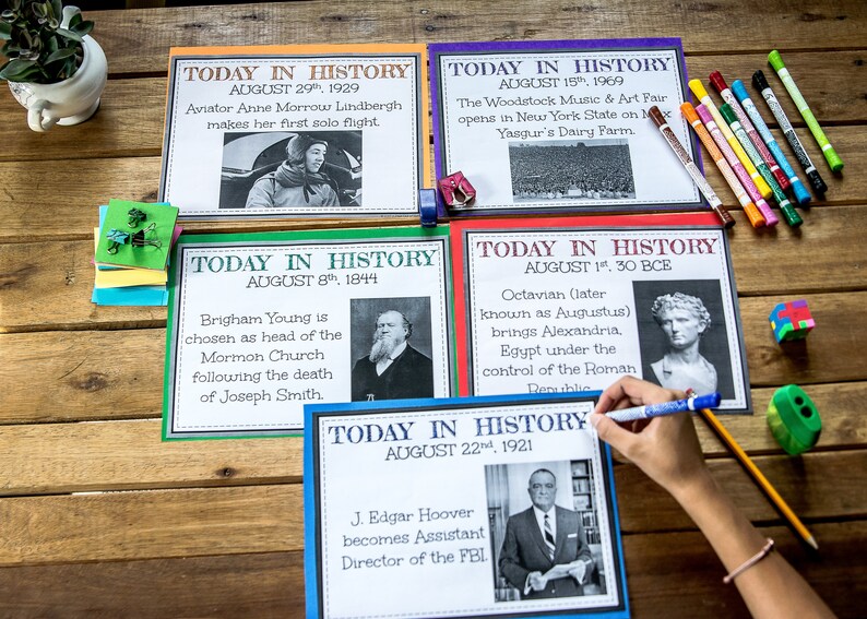 Today in History Bell Ringers Bundle | 6-12 | Homeschool | American ...