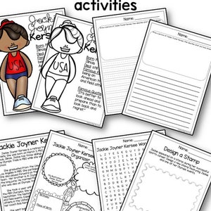 Jackie Joyner Kersee Biography Unit Pack 3-5 Homeschool Social Studies ...