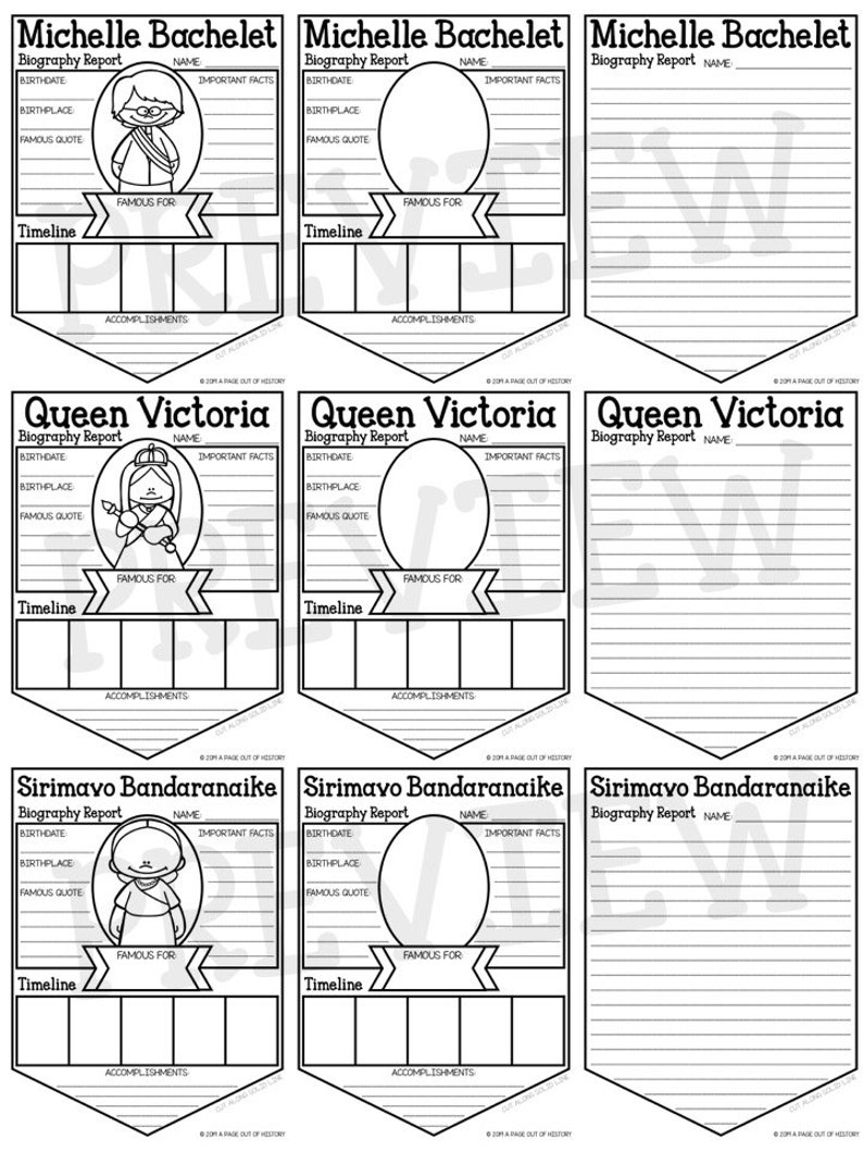 Women Leaders Research Pennant Banner Project | 3-5 | Homeschool ...