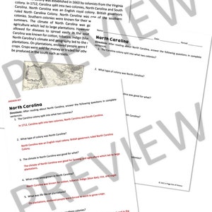 North Carolina Reading Worksheets and Answer Keys | 6-12 | Homeschool ...