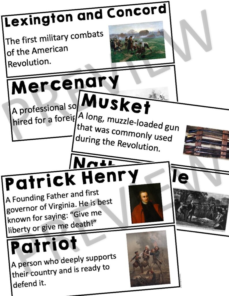 American Revolution Word Wall and Vocabulary Activities | 6-12 ...