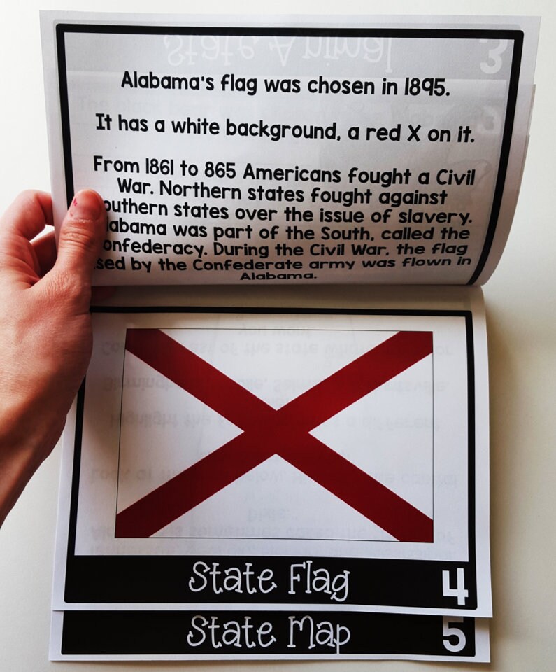 Alabama 3rd-5th Grade State Lesson | Symbols, Map, Flag, Reading ...