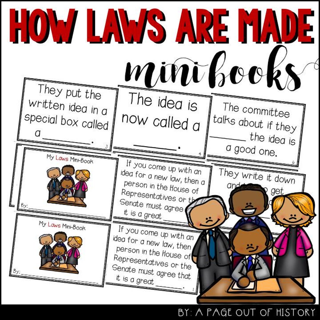 How Laws Are Made Mini Books for Social Studies - Etsy