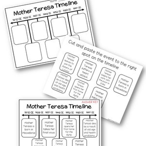 Mother Teresa Biography Unit Pack | 3-5 | Homeschool | Social Studies ...