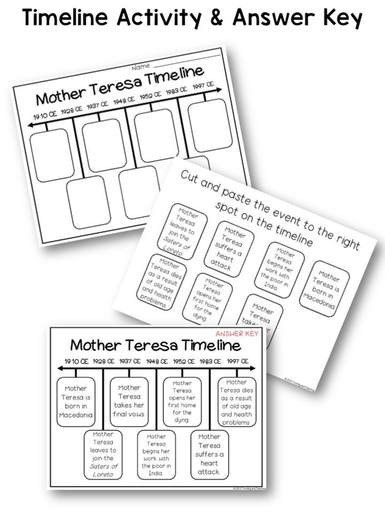 Mother Teresa Biography Unit Pack | 3-5 | Homeschool | Social Studies ...