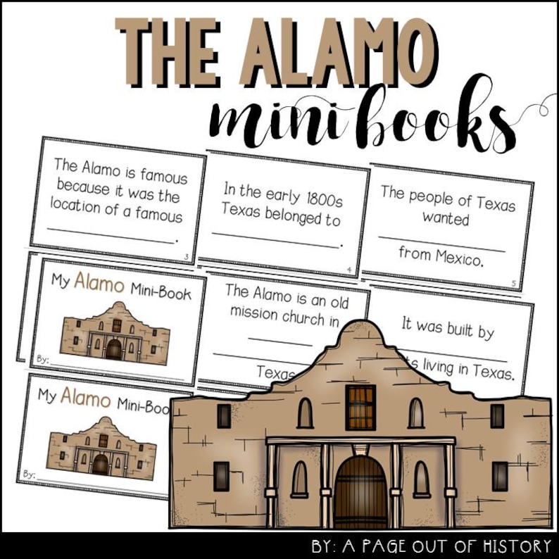 The Alamo Mini Books for Social Studies - Etsy
