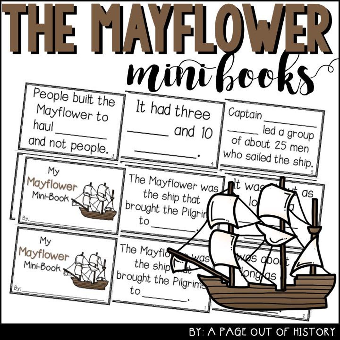 The Mayflower Mini Books for Social Studies - Etsy
