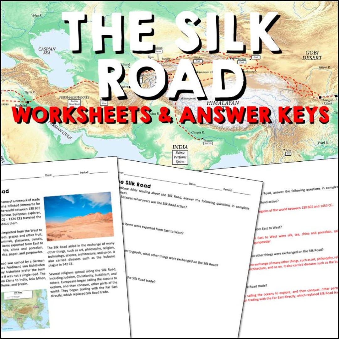 The Silk Road Reading Worksheets and Answer Keys - Etsy