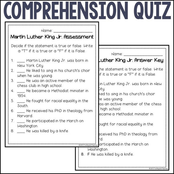 Hojas De Trabajo Sobre Martin Luther King Jr. Para Estudiantes De Primaria