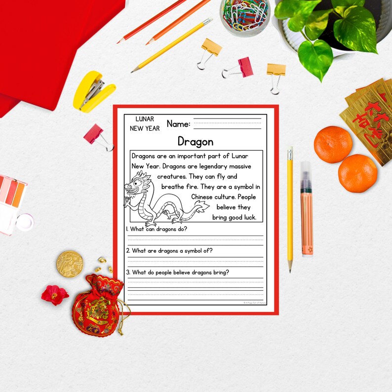 Lunar New Year Reading Comprehension Passages, Cultural Holidays ...