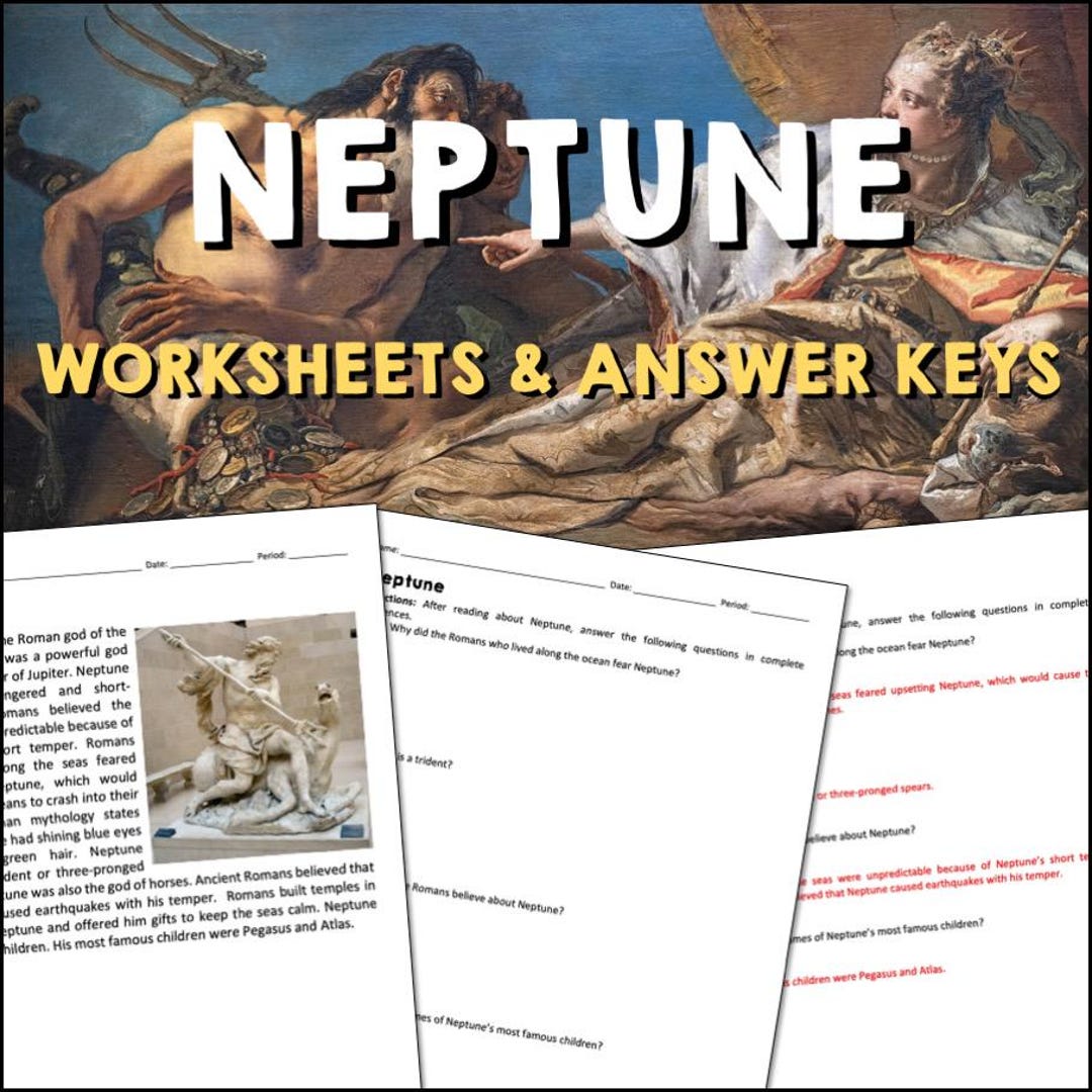 Neptune Roman Mythology Reading Worksheets, History Lesson Plans and ...