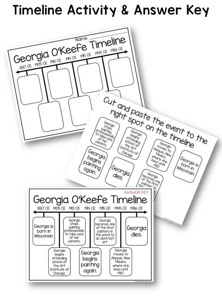 Georgia Okeeffe Biography Unit Pack 3-5 Homeschool Social Studies ...