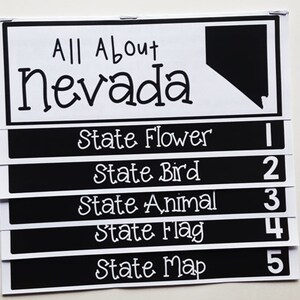Nevada State Flip Book | 3-5 | Homeschool | Social Studies Printable ...