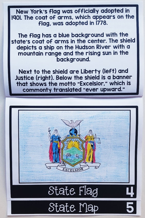 New York 3rd-5th Grade State Lesson | Symbols, Map, Flag, Reading ...