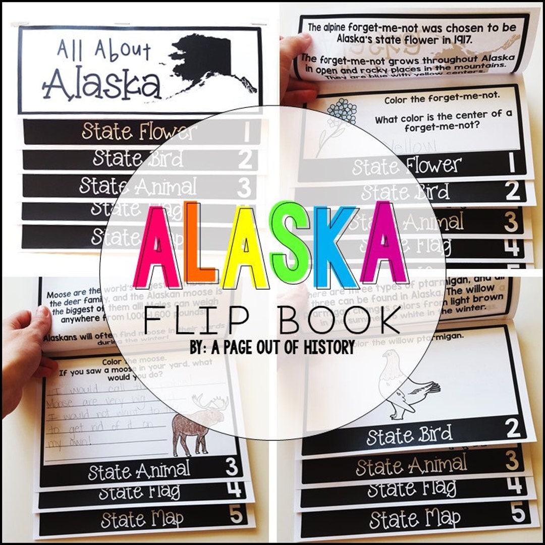 Alaska State Flip Book | 3-5 | Homeschool | Social Studies Printable ...