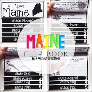 Maine 3rd-5th Grade State Lesson | Symbols, Map, Flag, Reading, Writing ...