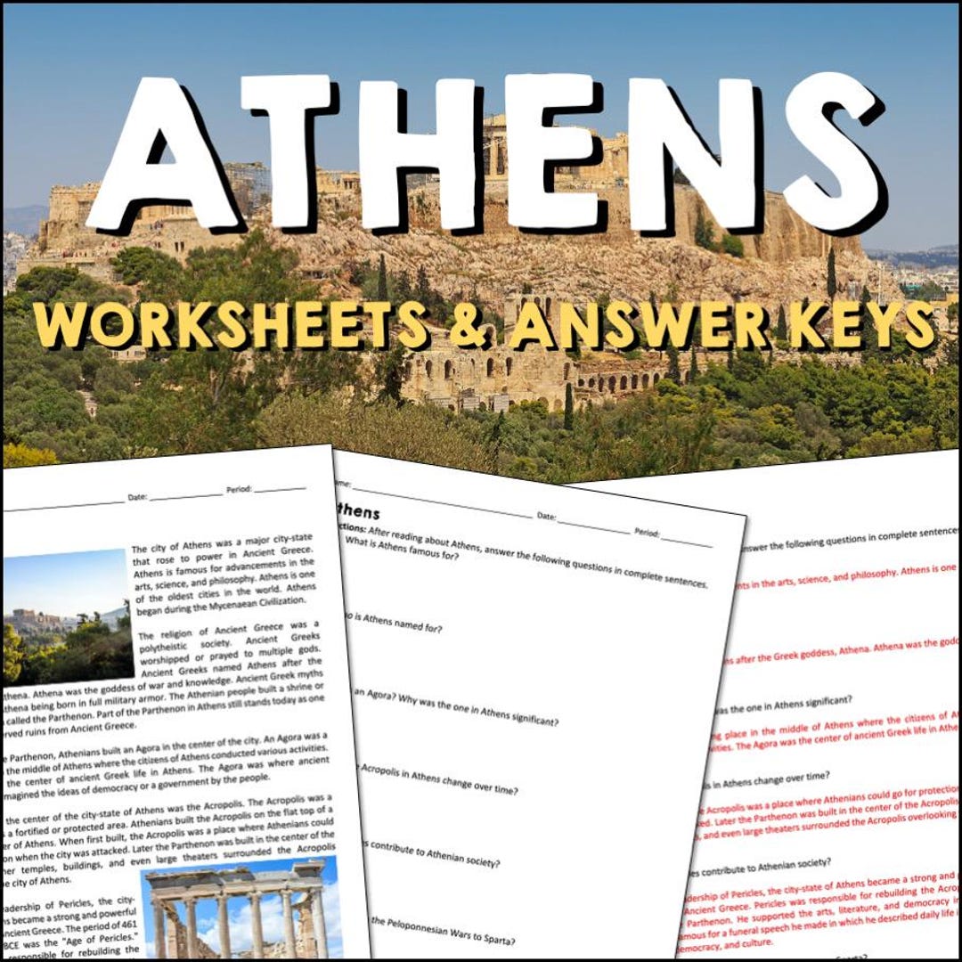 Athens Reading Passages Worksheets, Educational Resources, Homeschool ...