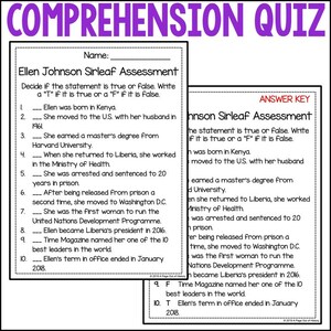 Ellen Johnson Sirleaf Unit Pack | 3-5 | Homeschool | Social Studies ...