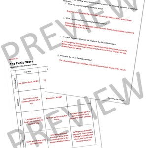 Early Ancient Rome Reading Worksheet and Answer Keys, Roman History ...