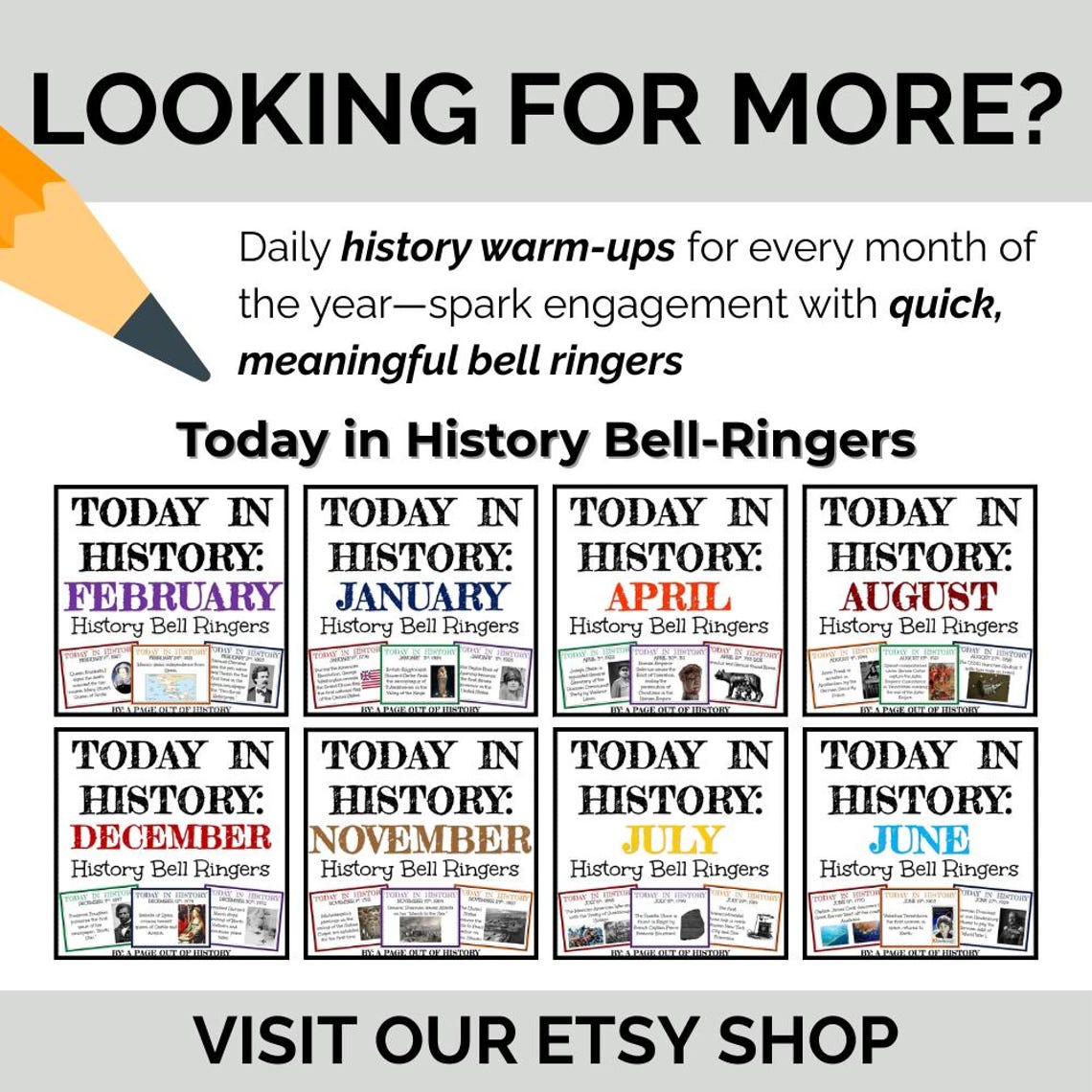 August Today in History Bell Ringers | 6-12 | Homeschool | American ...