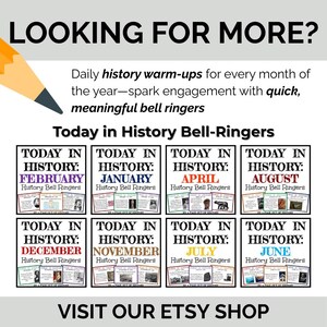 August Today in History Bell Ringers | 6-12 | Homeschool | American ...
