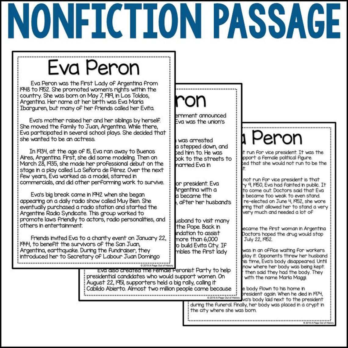 Eva Peron Biography Unit Pack | 3-5 | Homeschool | Social Studies ...