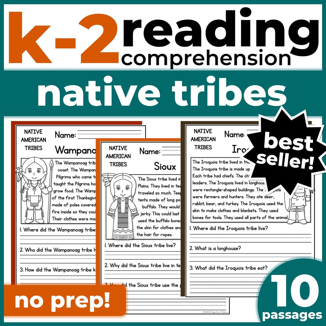 Native American Indigenous Tribes Reading Comprehension Passages ...